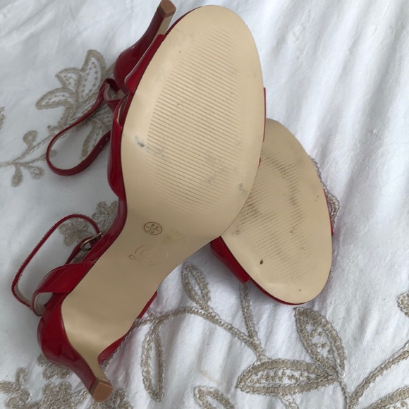 Chinese Laundry | Shoes | Red Patent Leather Strappy Heels | Poshmark